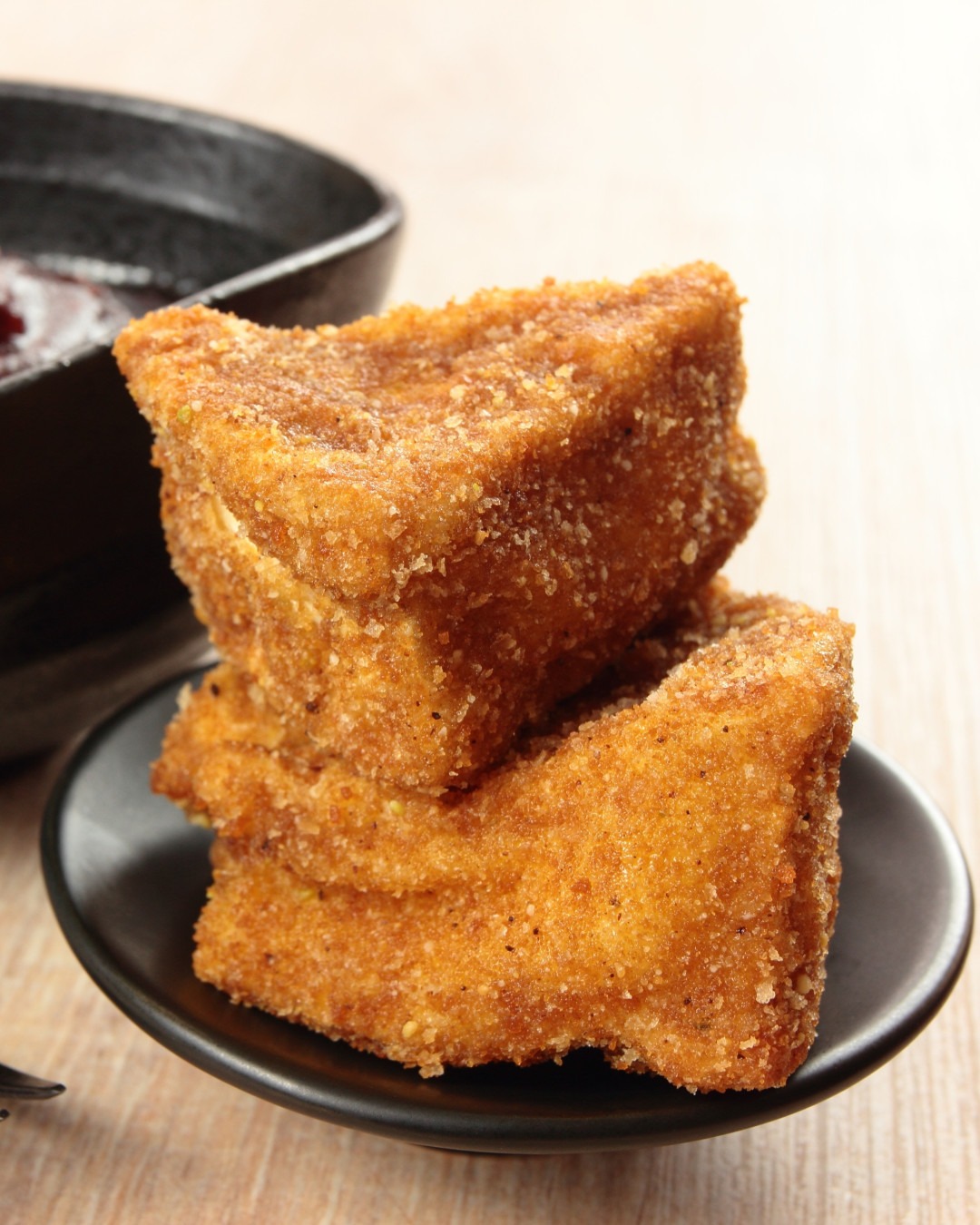 recette Camembert pané et sa sauce aux groseilles, une recette salé sucré