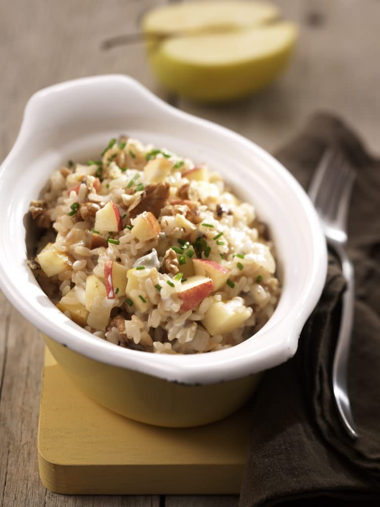Risotto gorgonzola, pommes et noix une recette sucré salé parfaite en ...